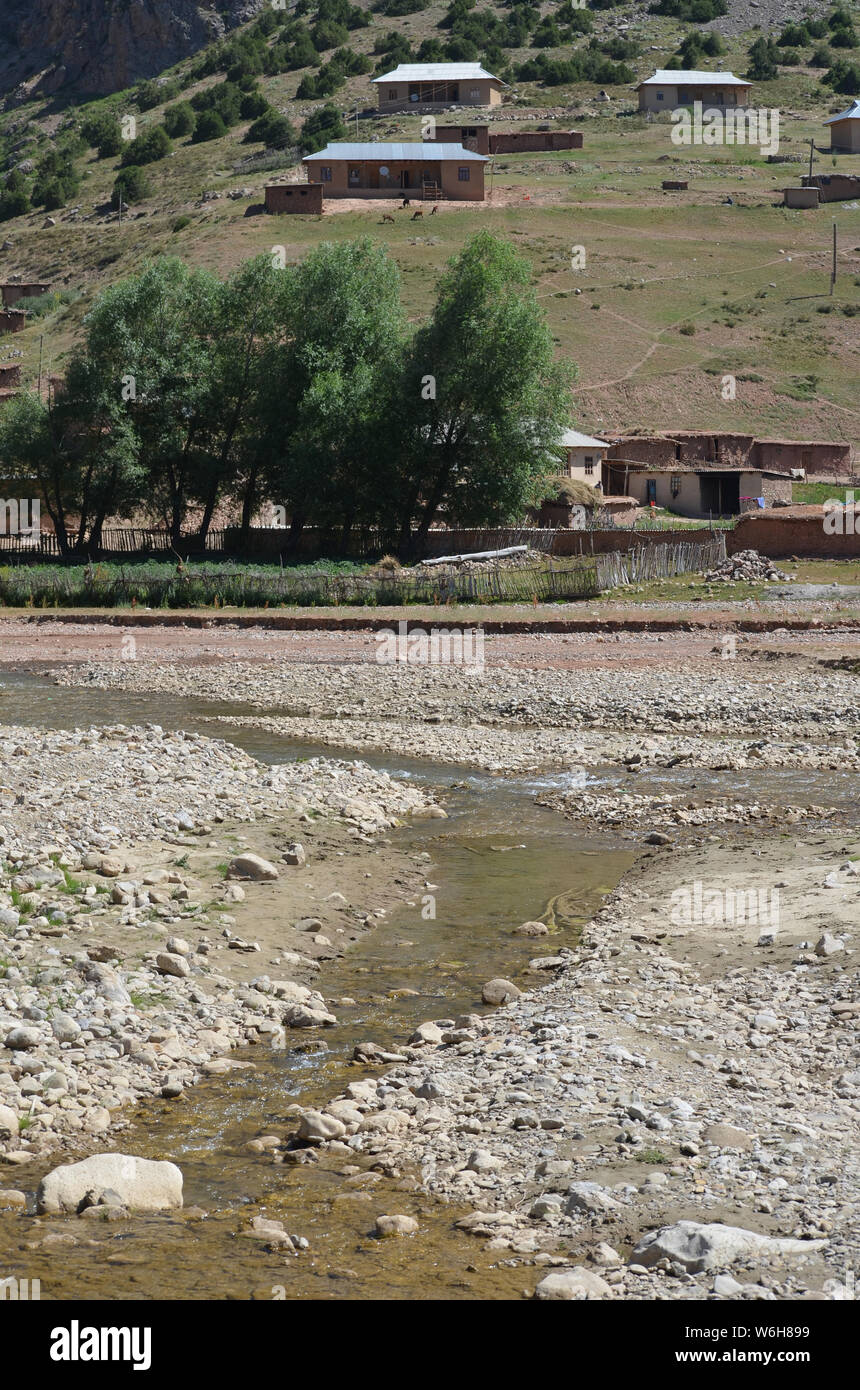 A remote village in the Hissar mountains, Pamir-Alay range ...