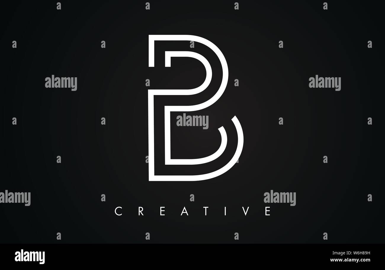 B Letter Modern Trendy Design Logo. Letter B Icon Logo with Monogram ...