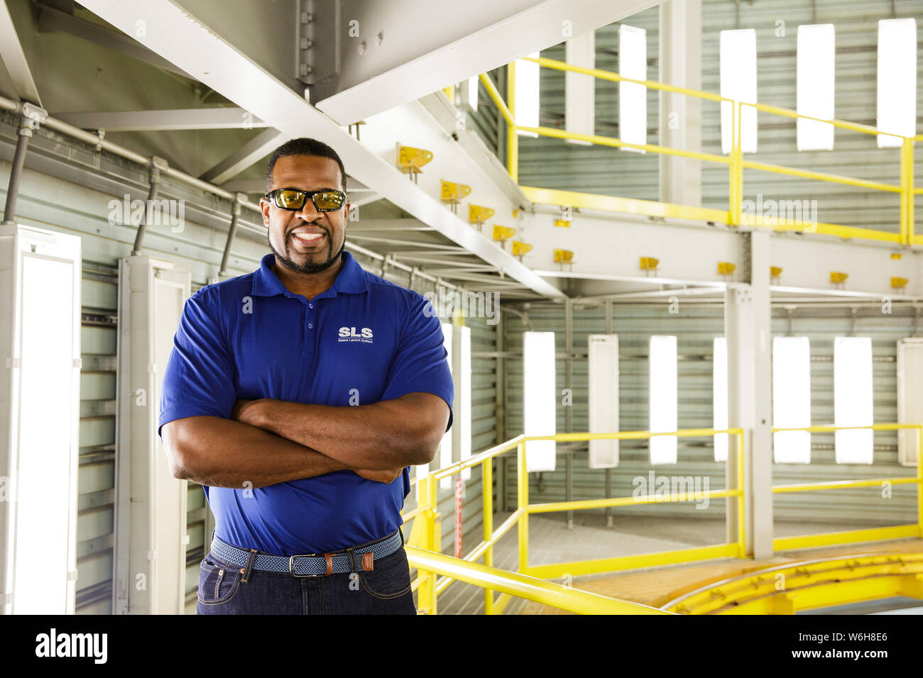 NASA Space Launch System engineer James Randolph poses for a portrait ...