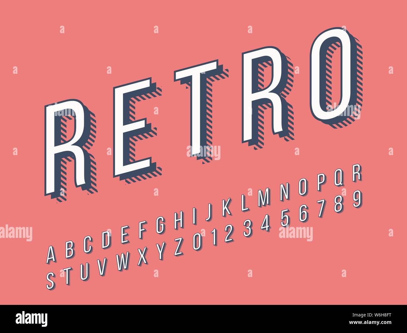 Retro color font and alphabet. Stock vector Stock Vector Image & Art ...