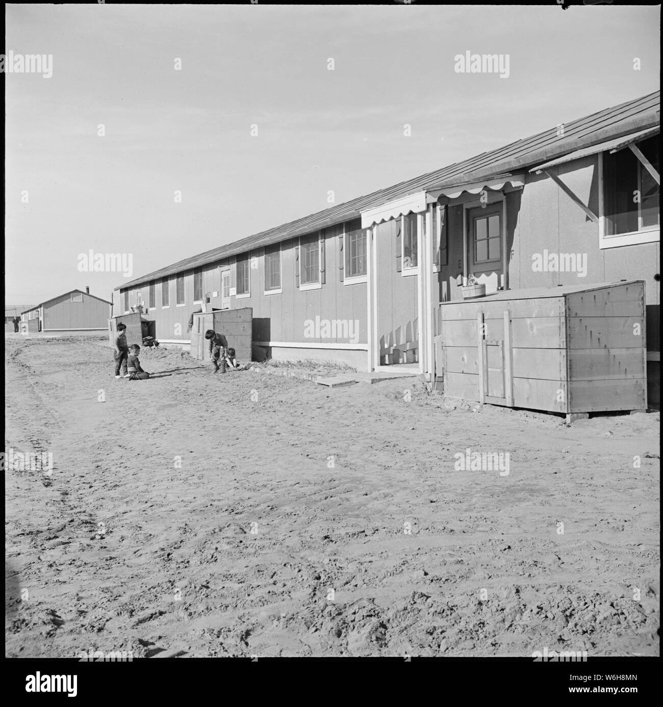 Granada Relocation Center, Amache, Colorado. A typical barracks ...
