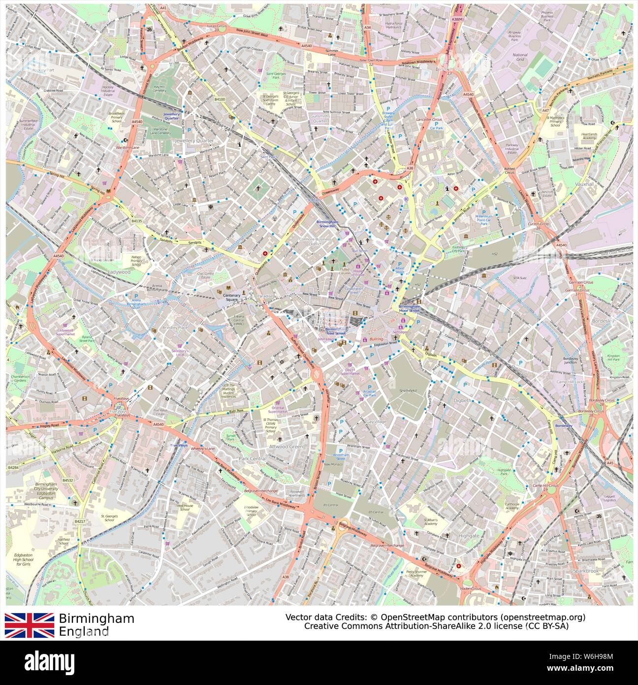 Manchester And Birmingham Stock Vector Images - Alamy