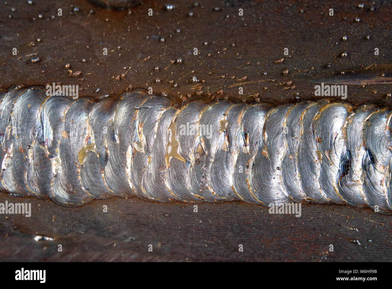 Weld joint welded by MAG method. Connecting steel using welding methods ...