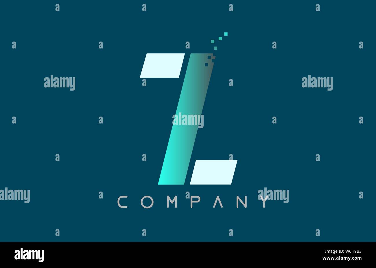 blue alphabet letter Z logo design suitable for a company or business ...