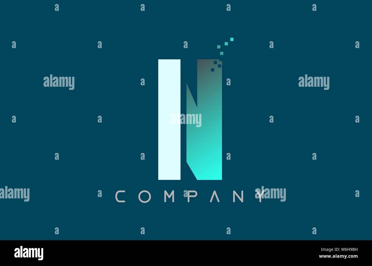 blue alphabet letter N logo design suitable for a company or business ...