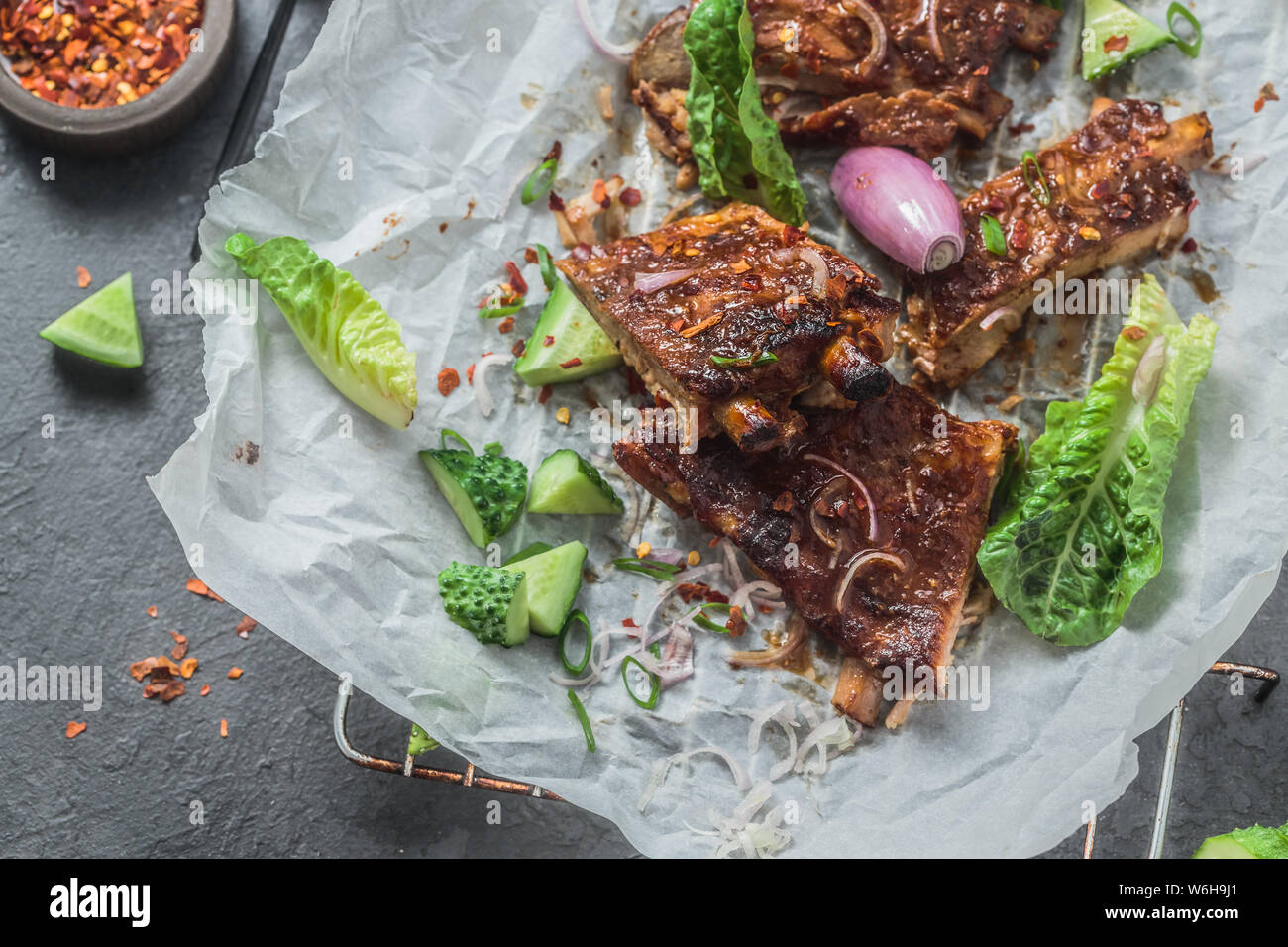 Chilli pork ribs hi-res stock photography and images - Alamy