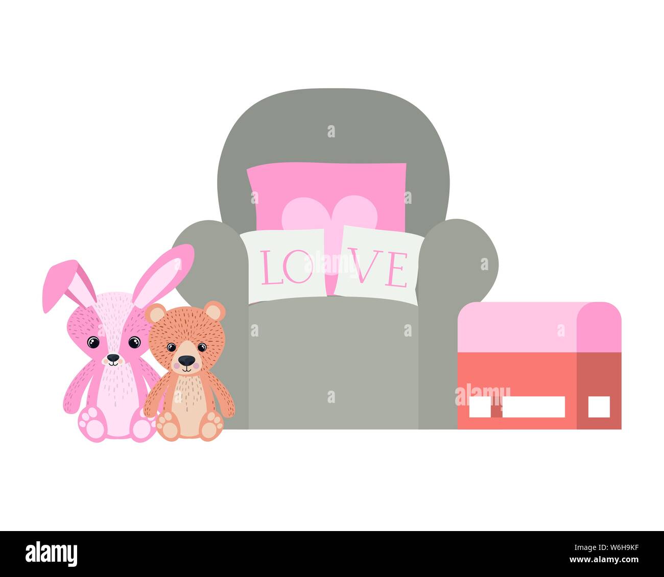 Teddy bear and rabbit design Stock Vector Image & Art - Alamy