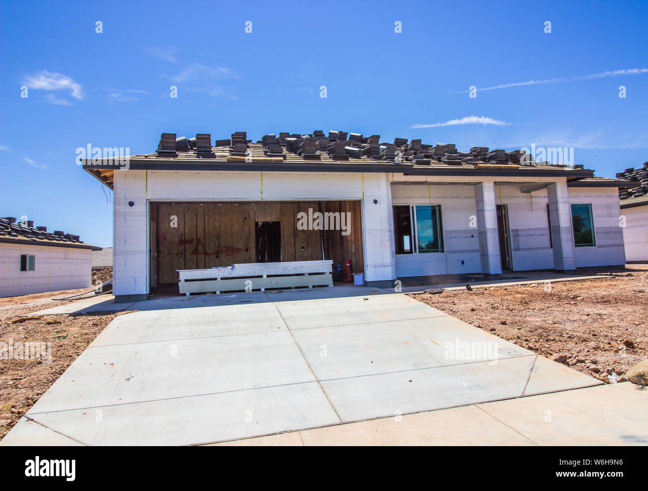 New Home Under Construction Stock Photo - Alamy