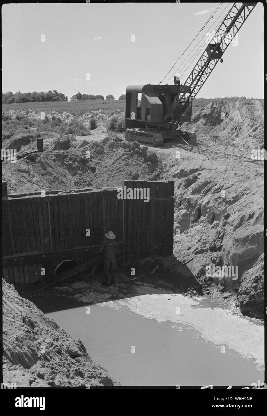 Granada Relocation Center, Amache, Colorado. Flood control structure on ...
