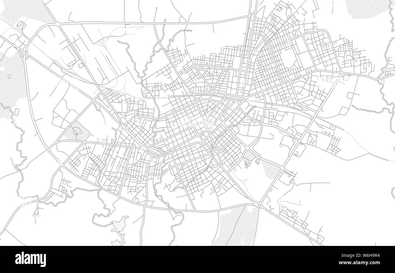 Las Tunas, Las Tunas, Cuba, bright outlined vector map with bigger and ...