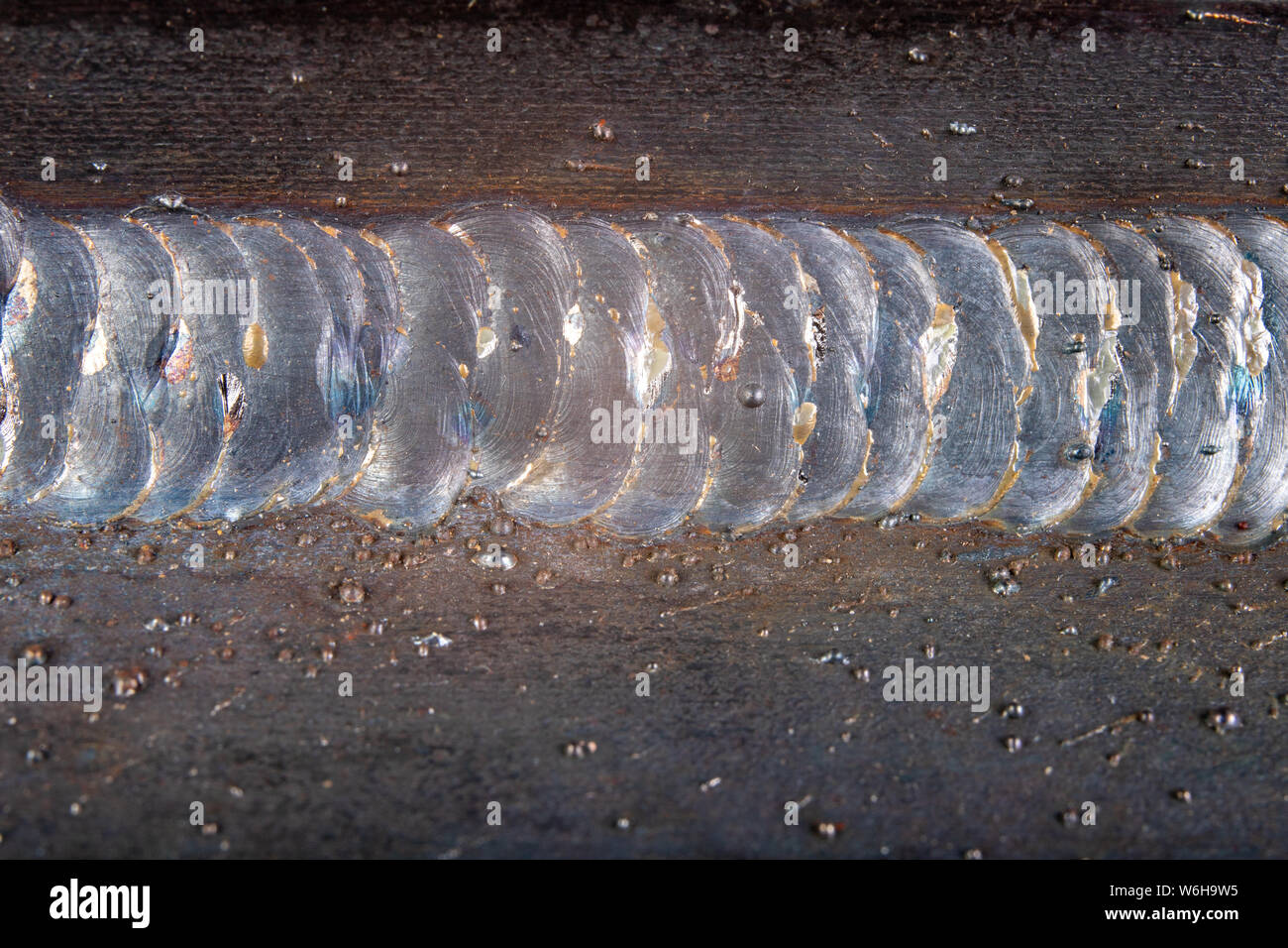 Weld joint welded by MAG method. Connecting steel using welding methods ...