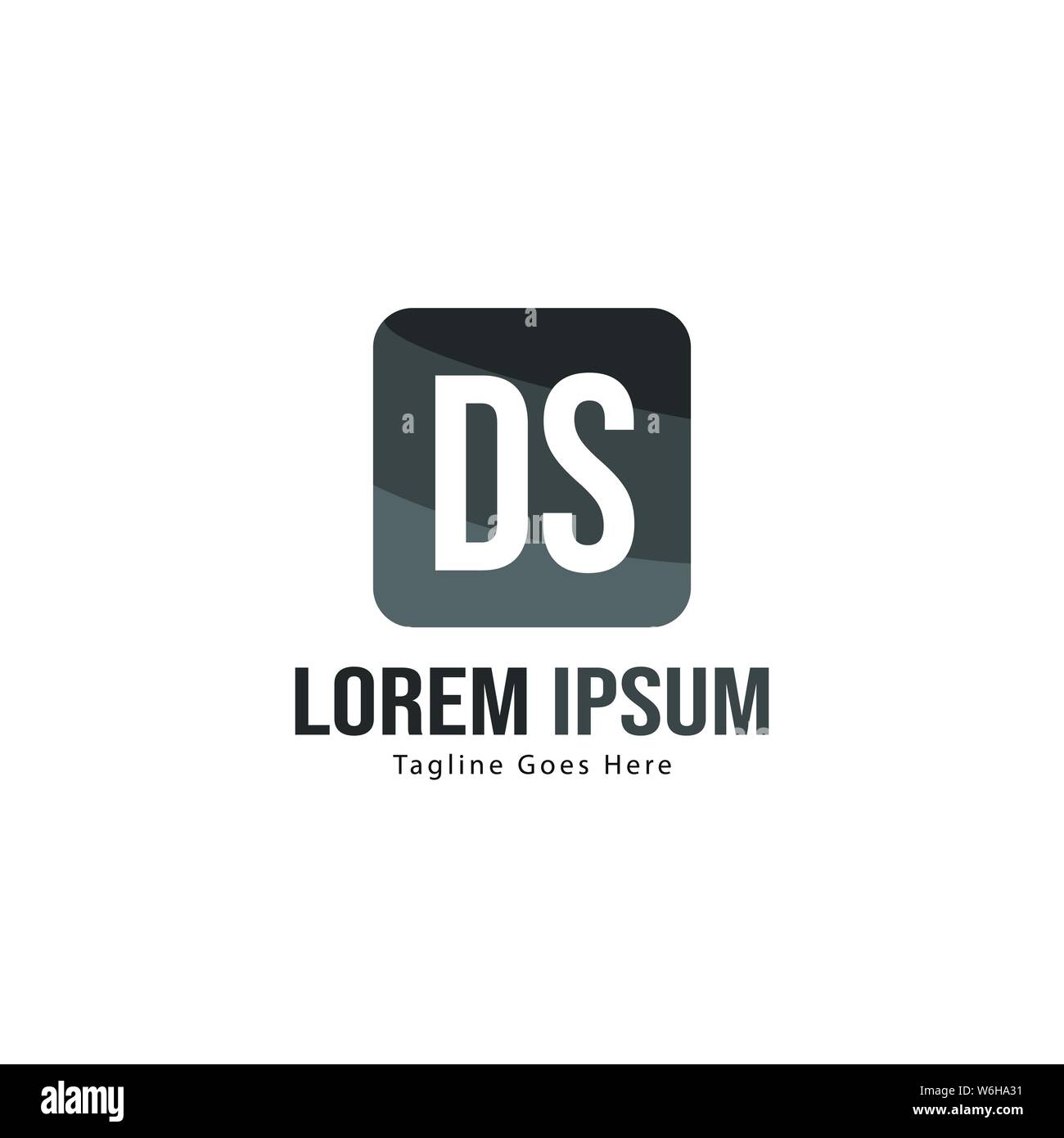 Initial DS logo template with modern frame. Minimalist DS letter logo ...
