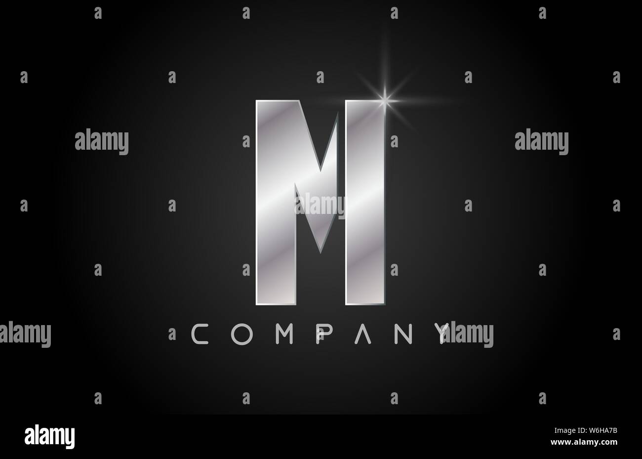 Silver letter m logo hi-res stock photography and images - Alamy