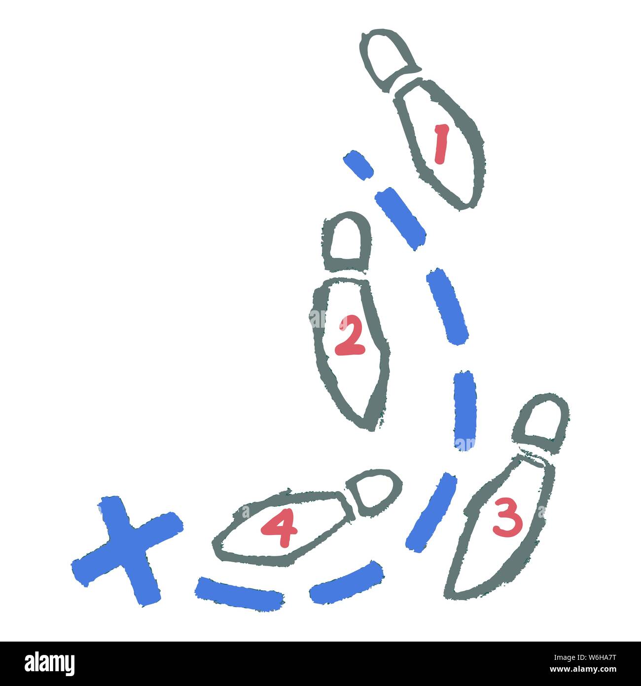 Follow his footsteps Stock Vector Images - Alamy