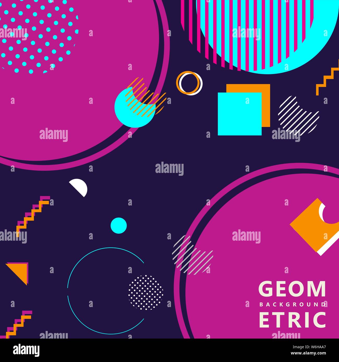 Memphis minimal geometric shapes Stock Vector Images - Alamy