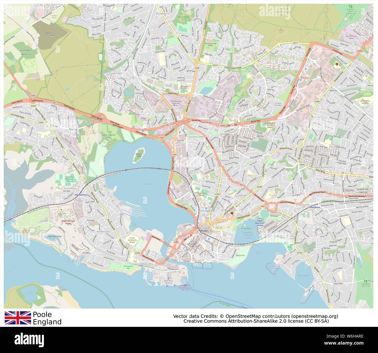 Map Of Poole High Resolution Stock Photography and Images - Alamy