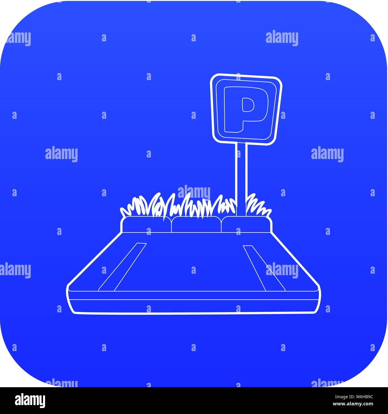Parking zone icon blue vector Stock Vector Image & Art - Alamy