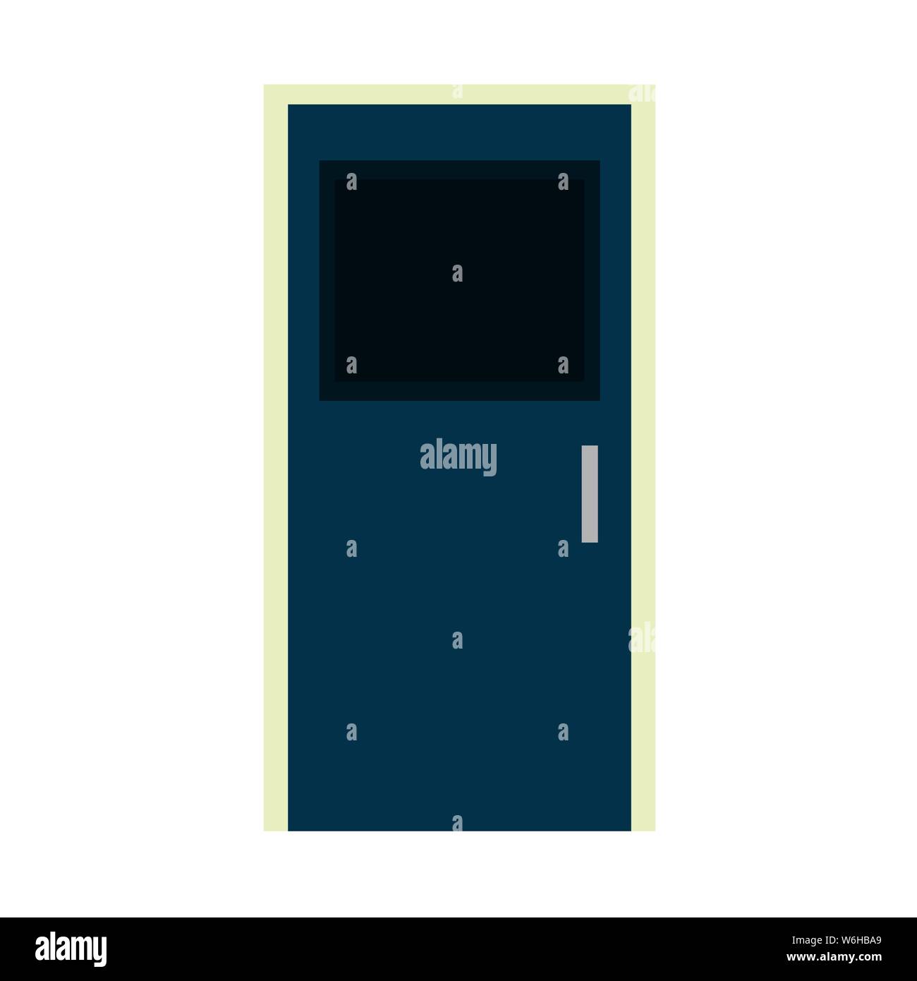 wooden house door closed icon Stock Vector Image & Art - Alamy