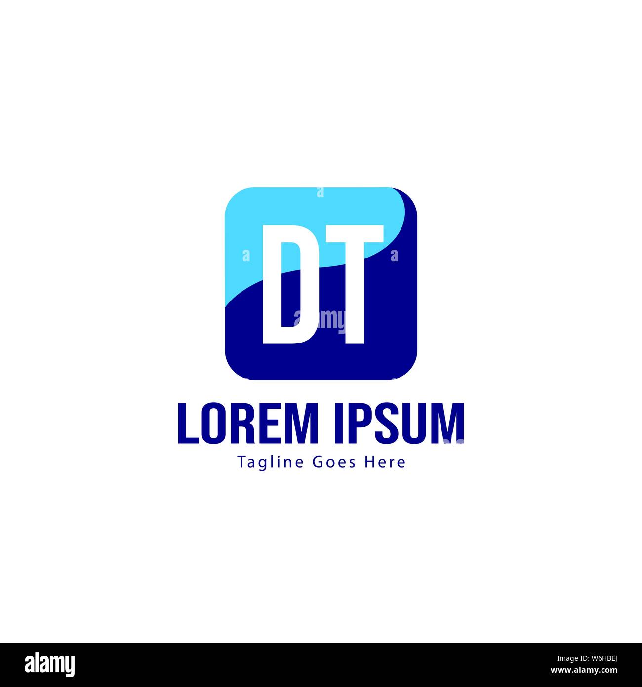 Dt minimal logo design hi-res stock photography and images - Alamy