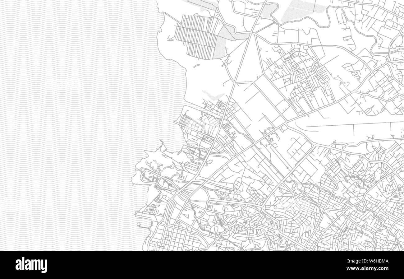 Cité Soleil, Ouest, Haiti, bright outlined vector map with bigger and ...