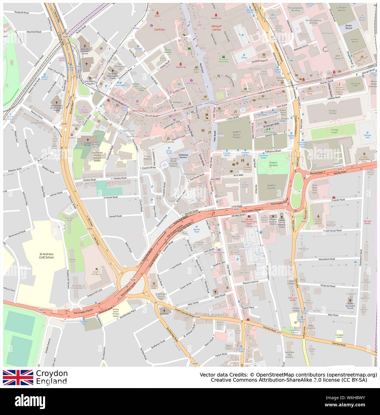 Map of huddersfield Cut Out Stock Images & Pictures - Alamy