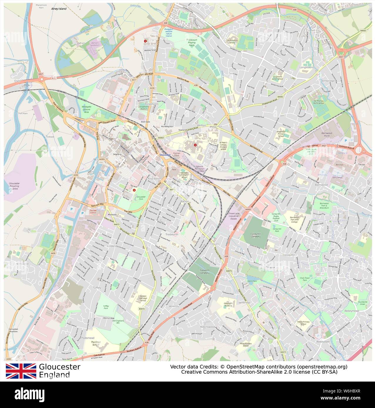 Map Of Gloucester High Resolution Stock Photography and Images - Alamy