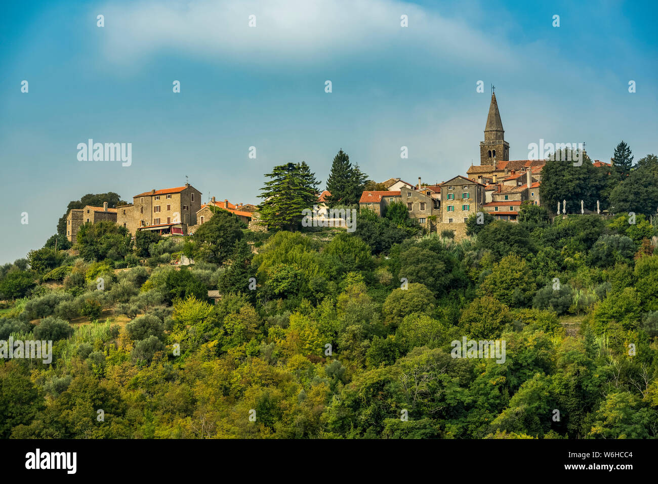 View of the picturesque medieval town given over to artists known as ...