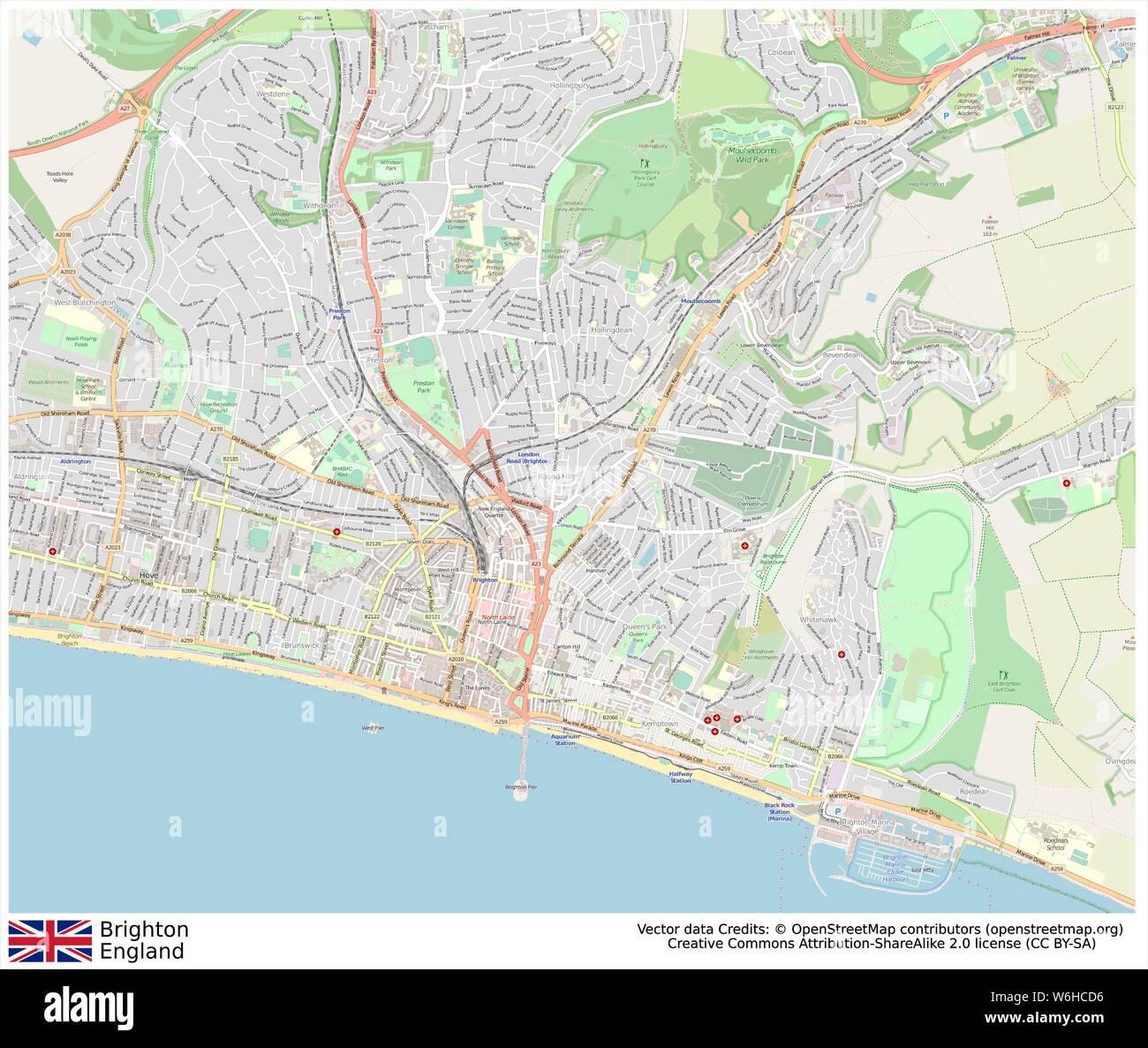 Map Of Brighton High Resolution Stock Photography and Images - Alamy