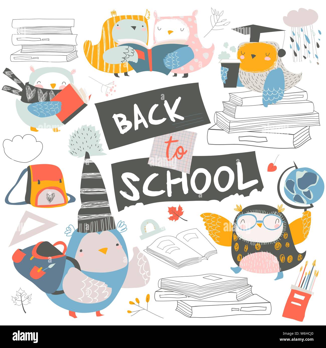 Back school education books Stock Vector Images - Alamy