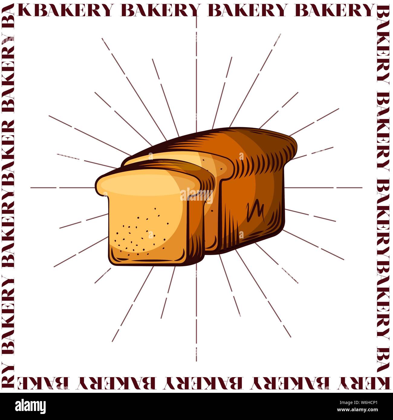 Toast bread of bakery vector design Stock Vector Image & Art - Alamy