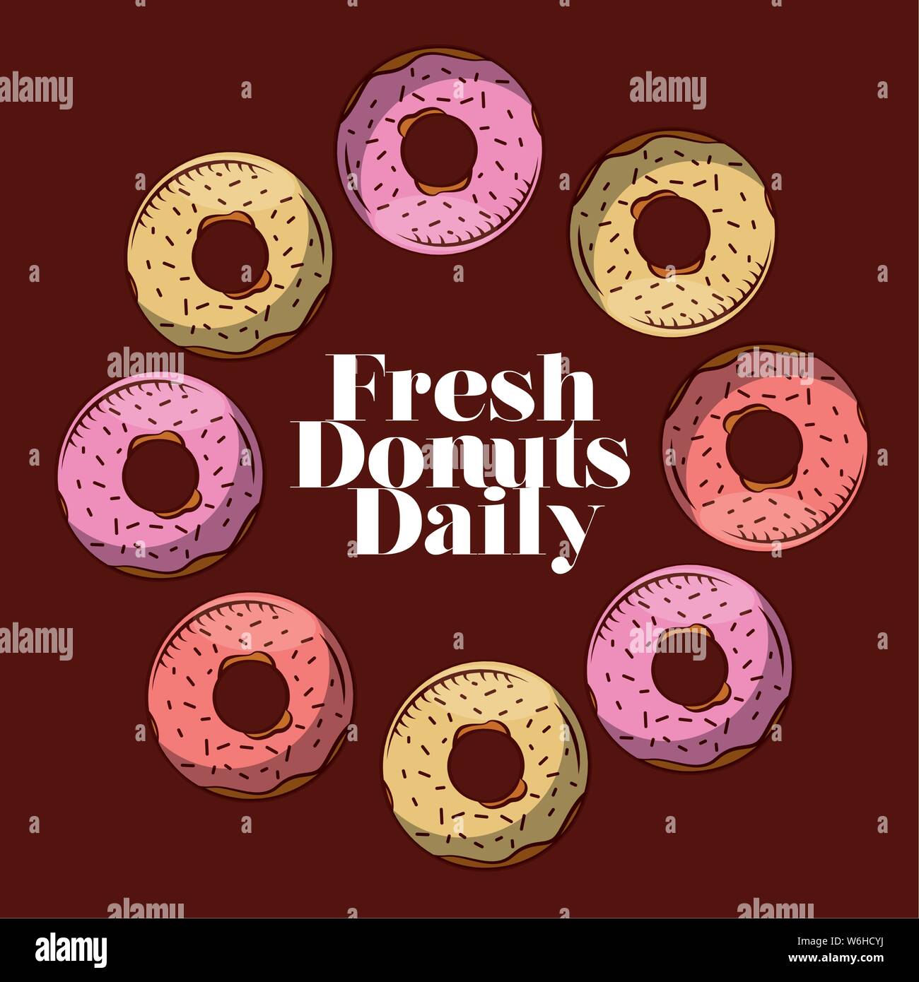 Donuts of bakery vector design Stock Vector Image & Art - Alamy