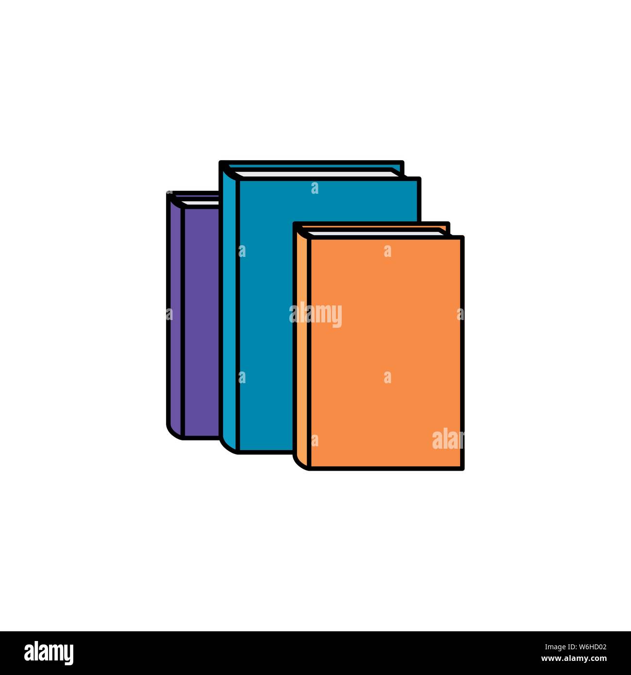 pile text books library icons Stock Vector Image & Art - Alamy
