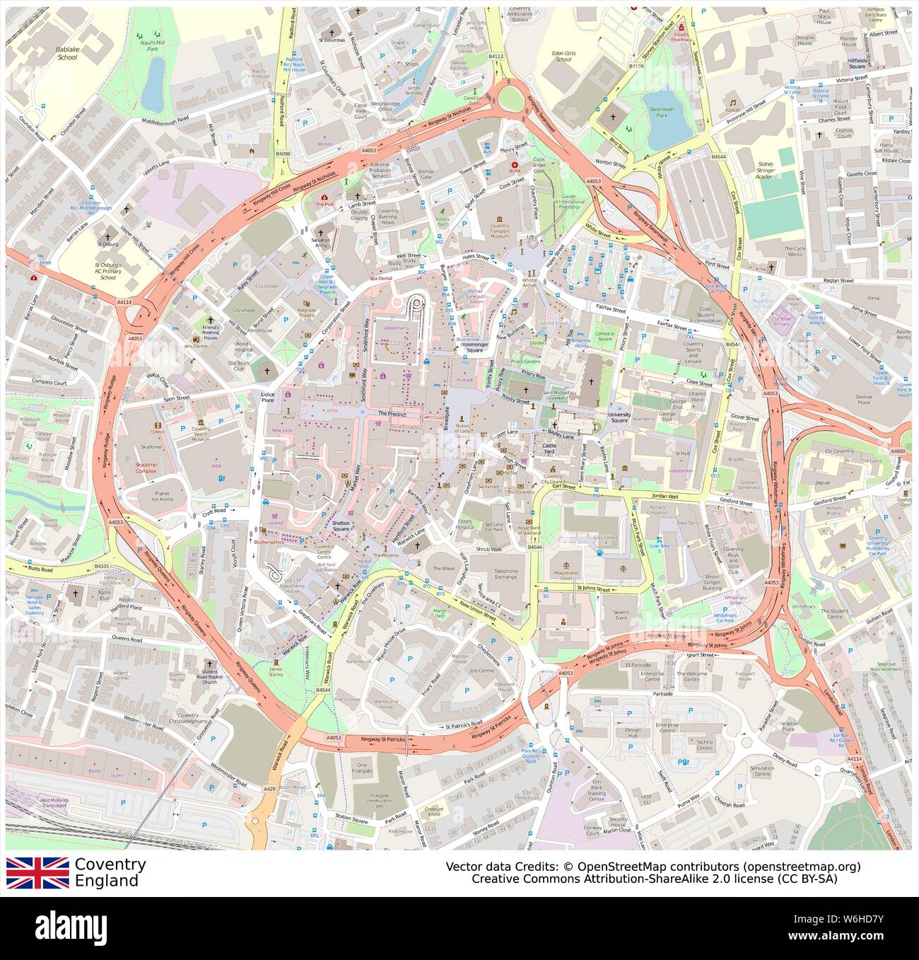 Coventry Map High Resolution Stock Photography and Images - Alamy