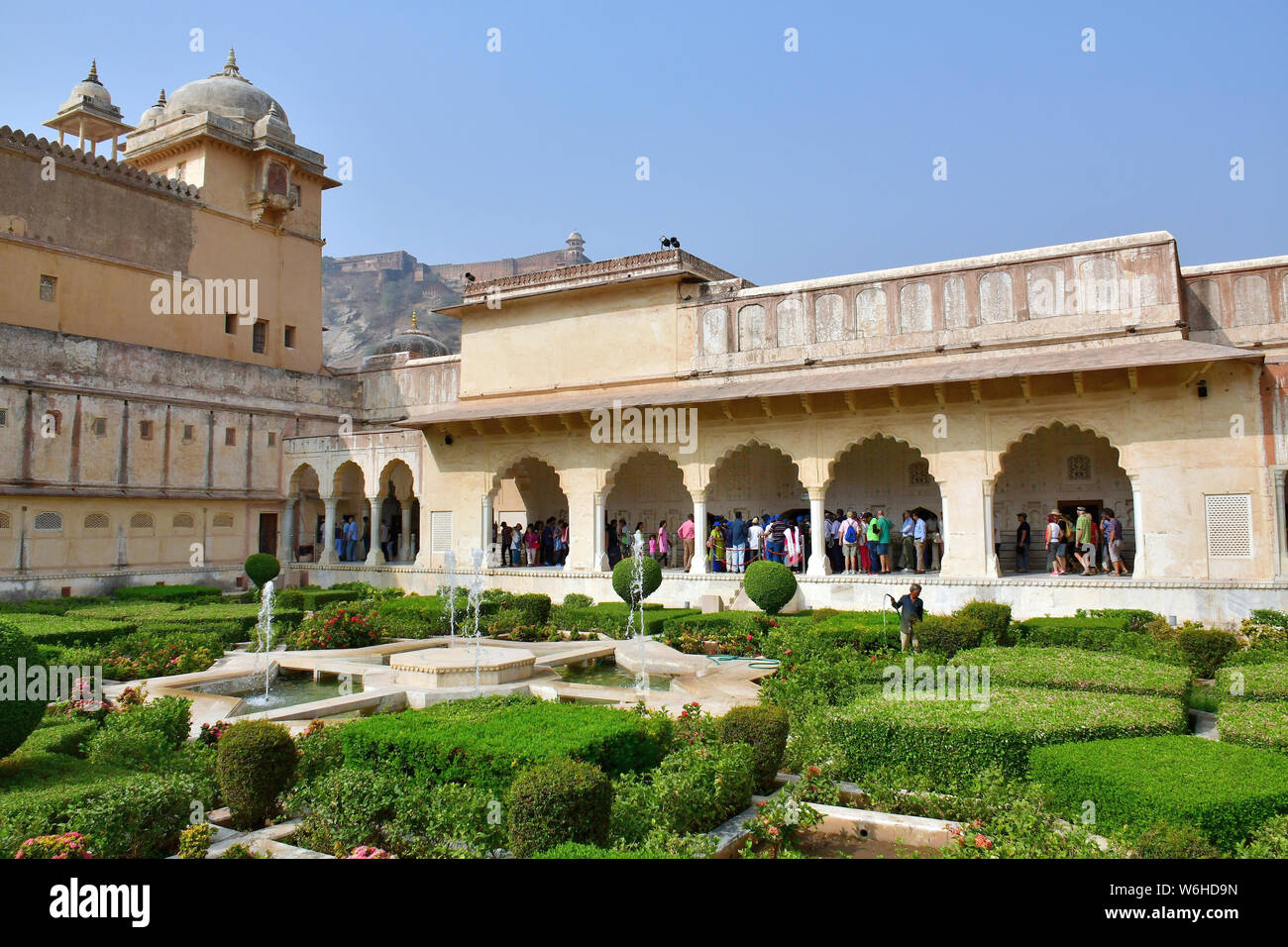 Aram Bagh, the pleasure garden, Amer Fort, Amer, India, Asia, UNESCO ...