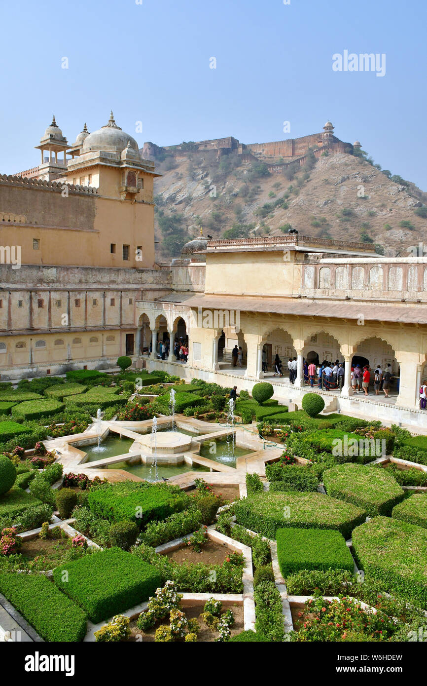 Aram Bagh, the pleasure garden, Amer Fort, Amer, India, Asia, UNESCO ...