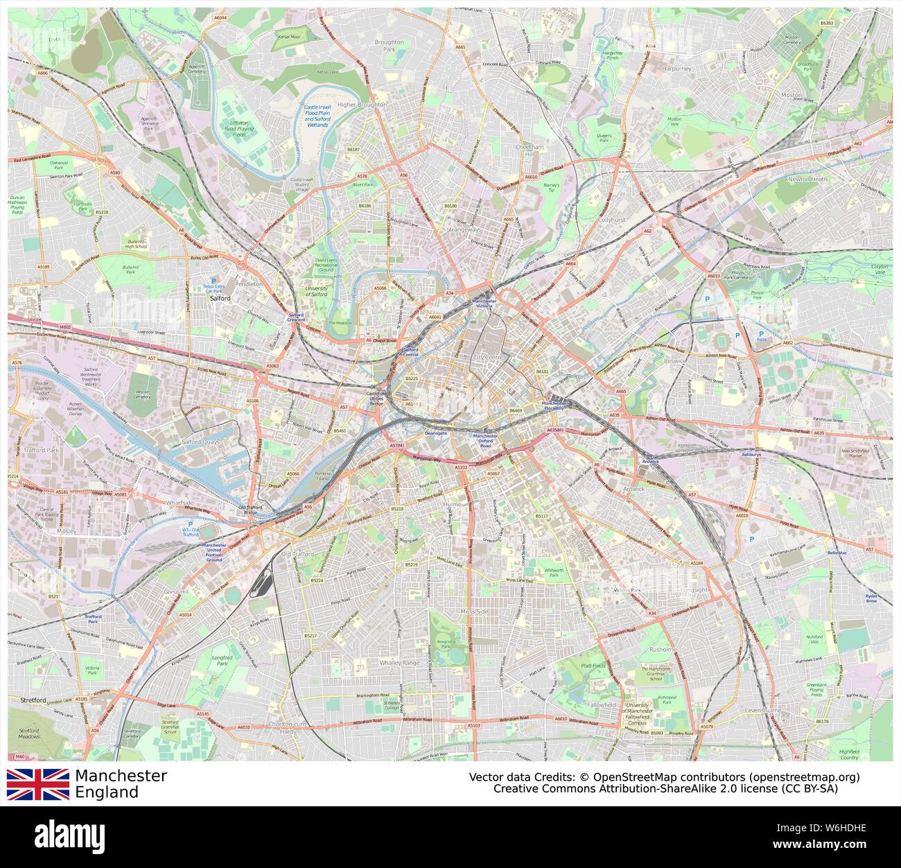 Page 3 - Manchester City Map High Resolution Stock Photography and ...