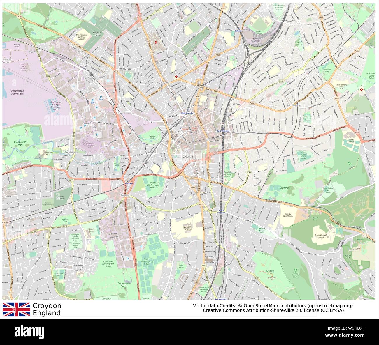 Map Of Croydon High Resolution Stock Photography and Images - Alamy