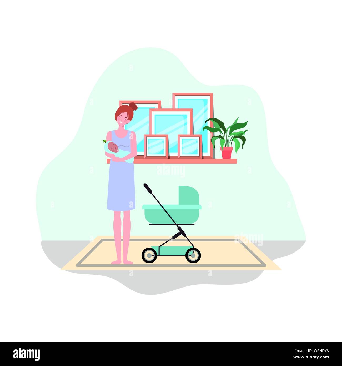 Isolated mother with baby design Stock Vector Image & Art - Alamy