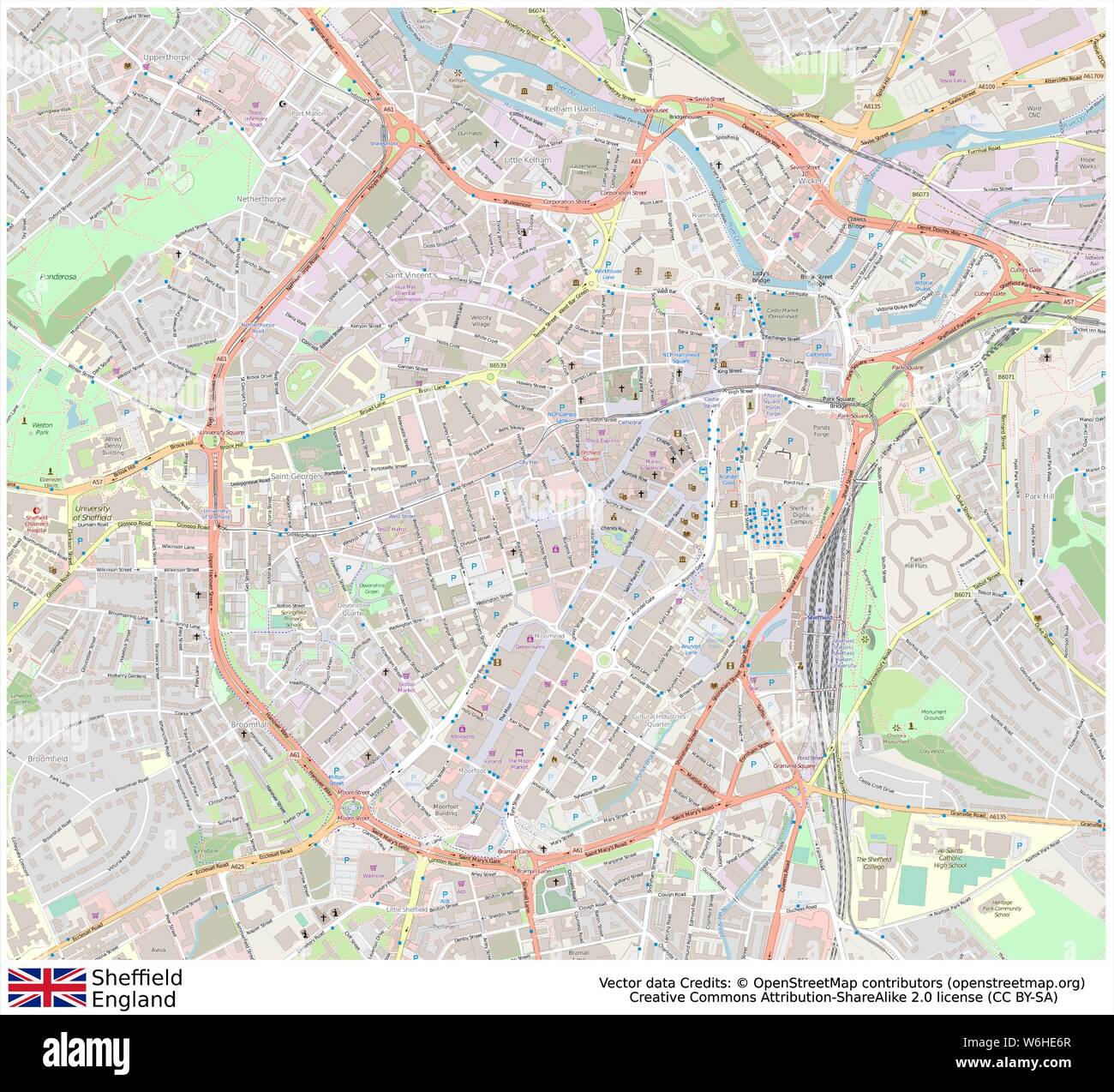 Sheffield Map High Resolution Stock Photography and Images - Alamy