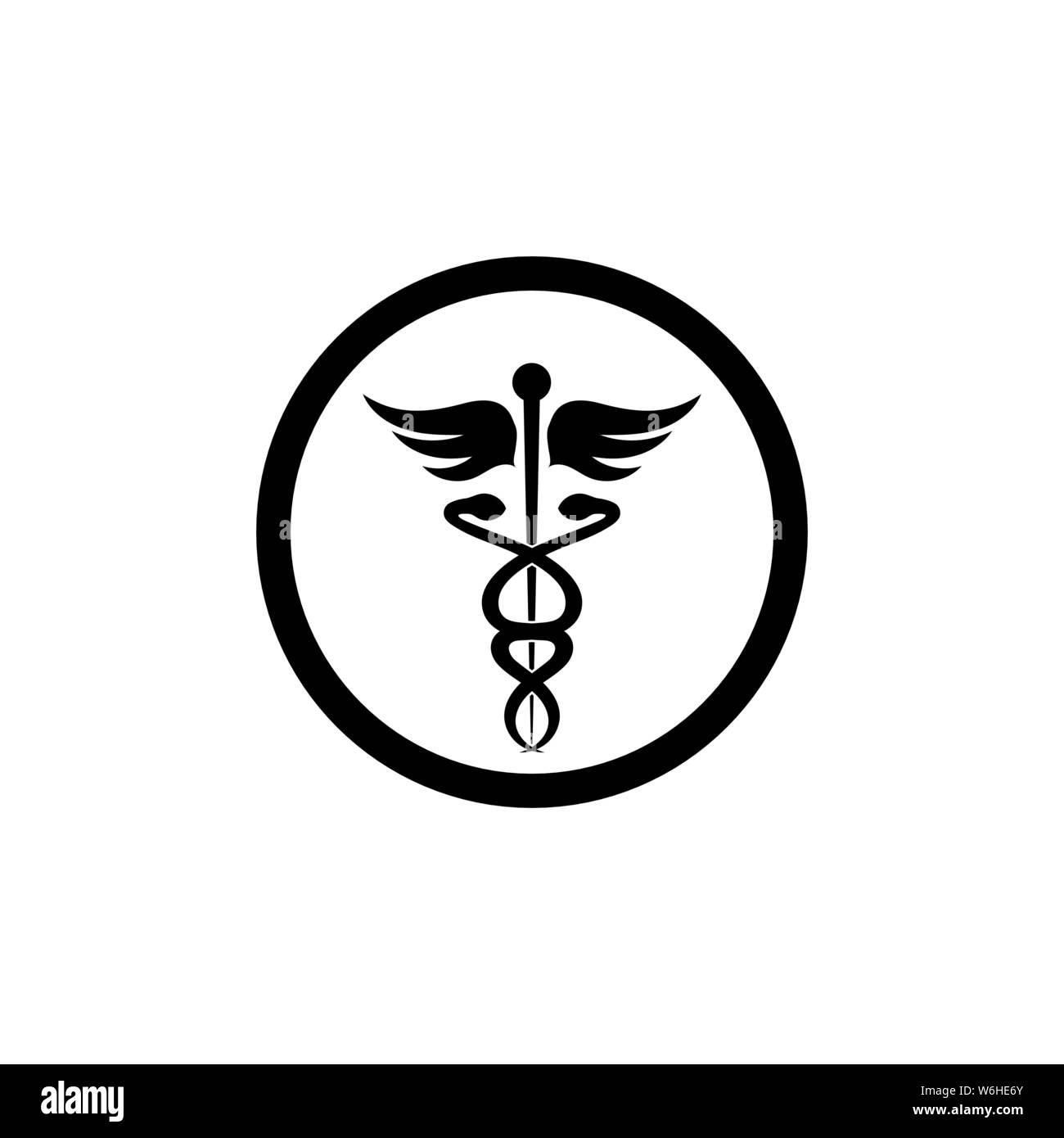 Medical Snake Logo Vector