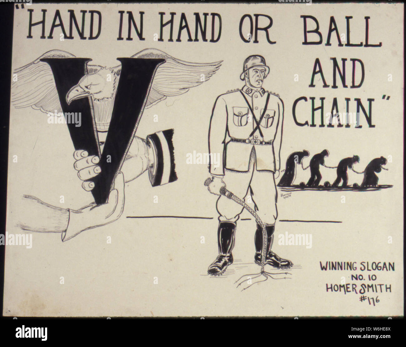 Hand in Hand or Ball and Chain Stock Photo - Alamy