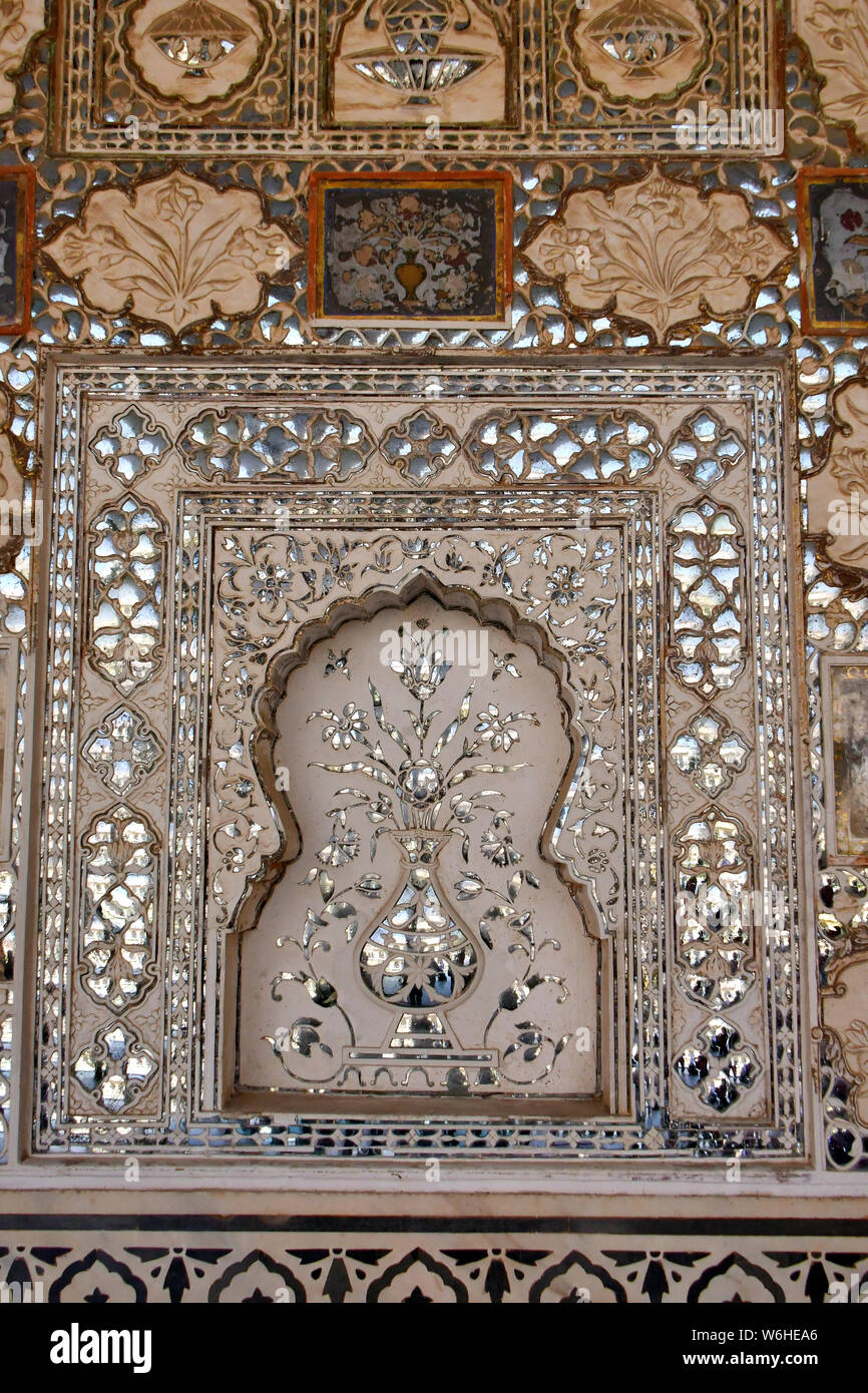 Sheesh Mahal, Mirror Palace, Amer Fort, Amer, India, Asia, UNESCO World ...