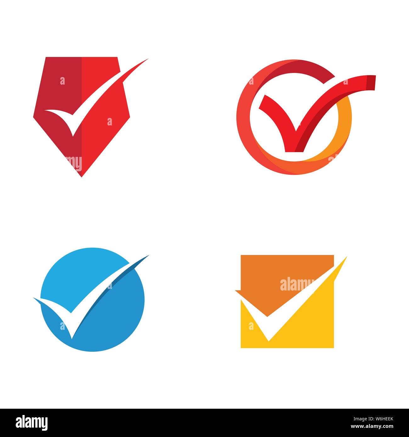 check mark icon vector illustration design template Stock Vector Image ...