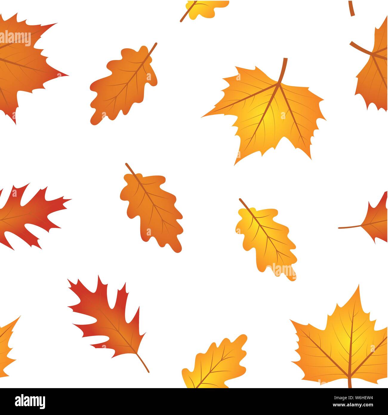 Seamless pattern autumn leaves Stock Vector Images - Alamy