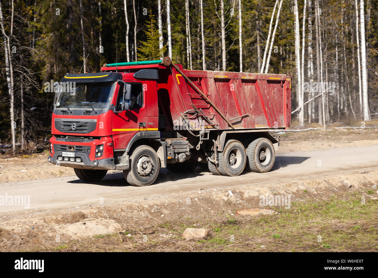 Big Red Dump Truck High Resolution Stock Photography and Images - Alamy