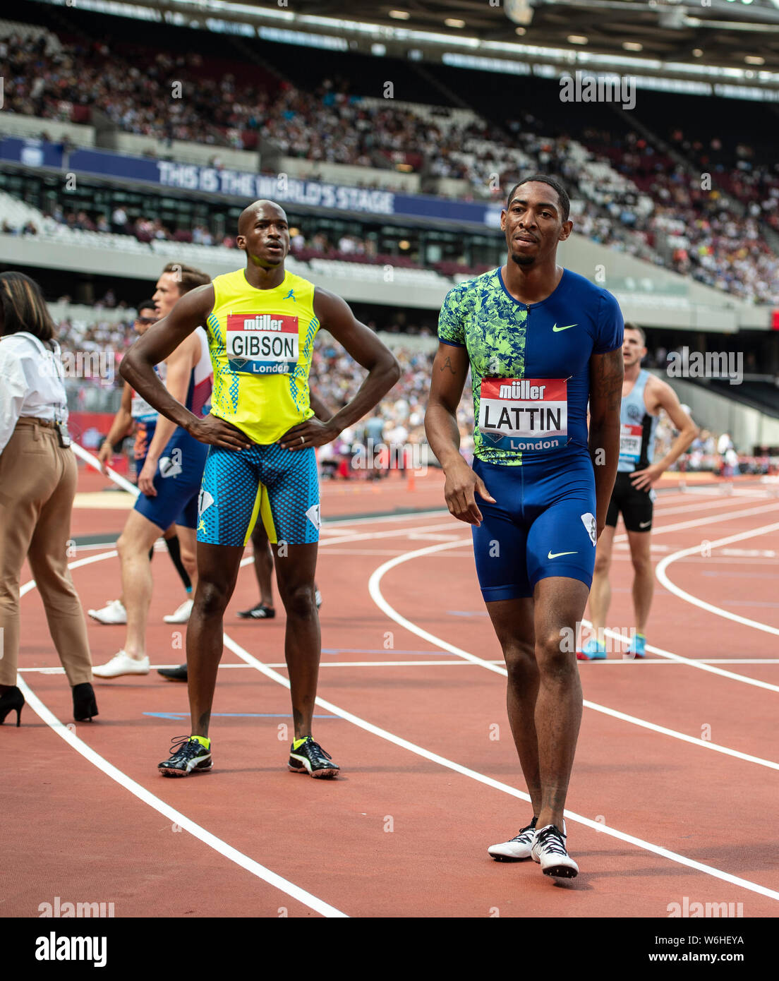 Mens 400m Hurdles-Muller Anniversary Games 2019 Stock Photo - Alamy