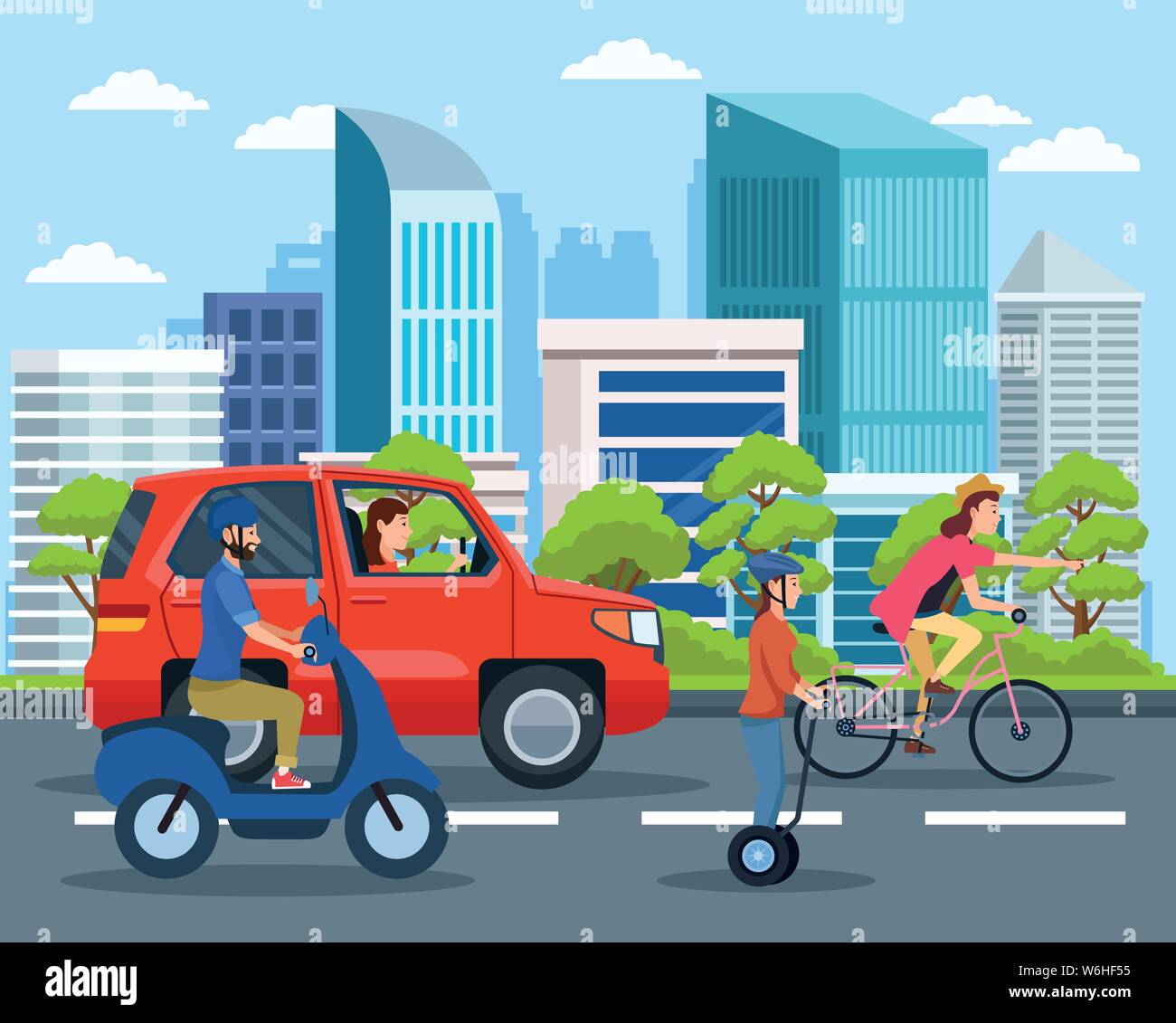 City transportation and mobility cartoons Stock Vector Image & Art - Alamy