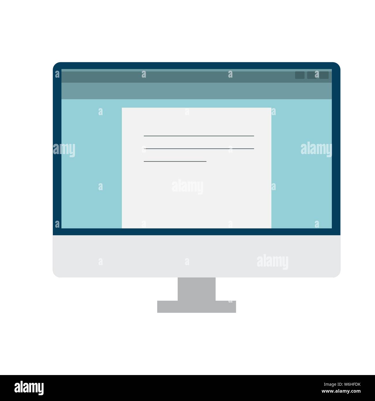 desktop computer portable device icon Stock Vector Image & Art - Alamy