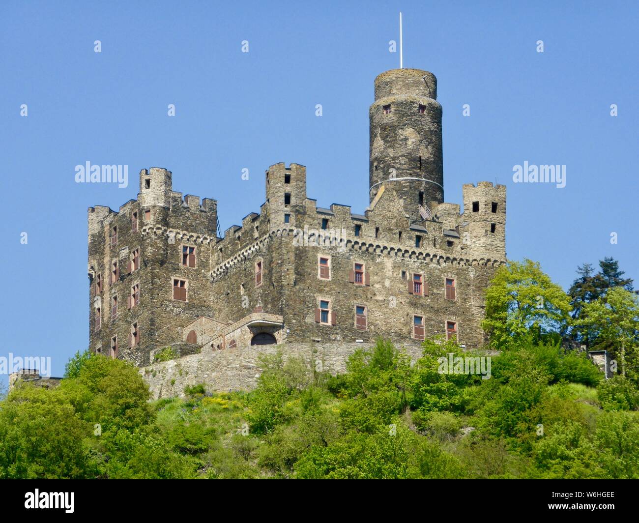 Maus or Mouse Castle on the Rhine River Stock Photo - Alamy