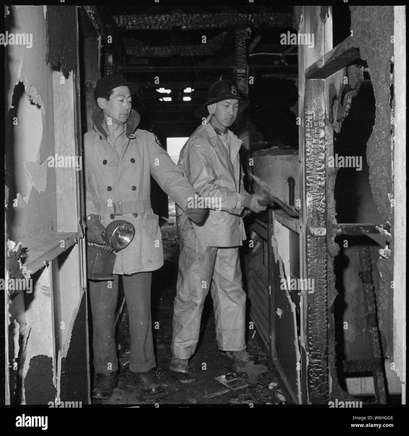 Wyoming temporary structures built of tar paper Black and White Stock ...